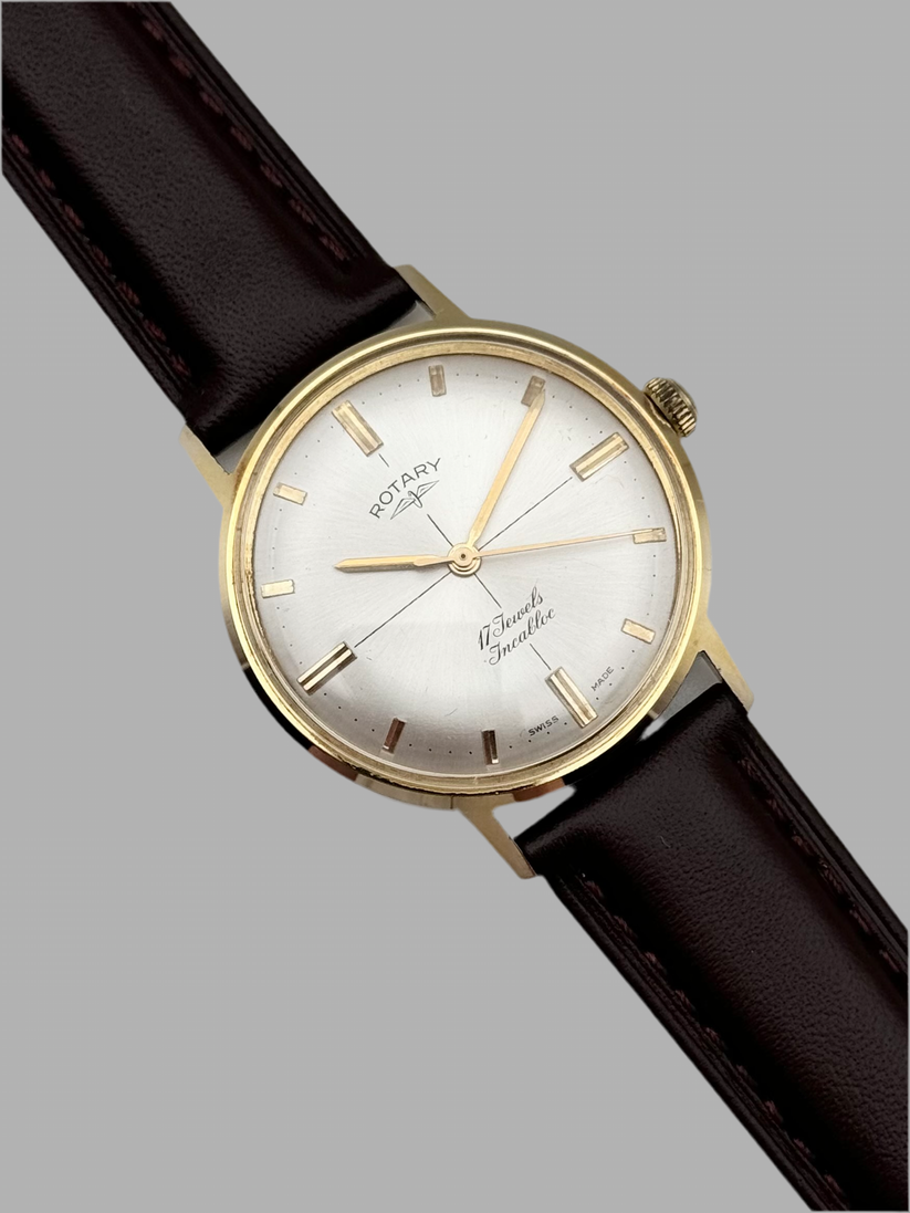 Rotary Manual Wind Incabloc - Crosshair Dial – The Wrist Watcher