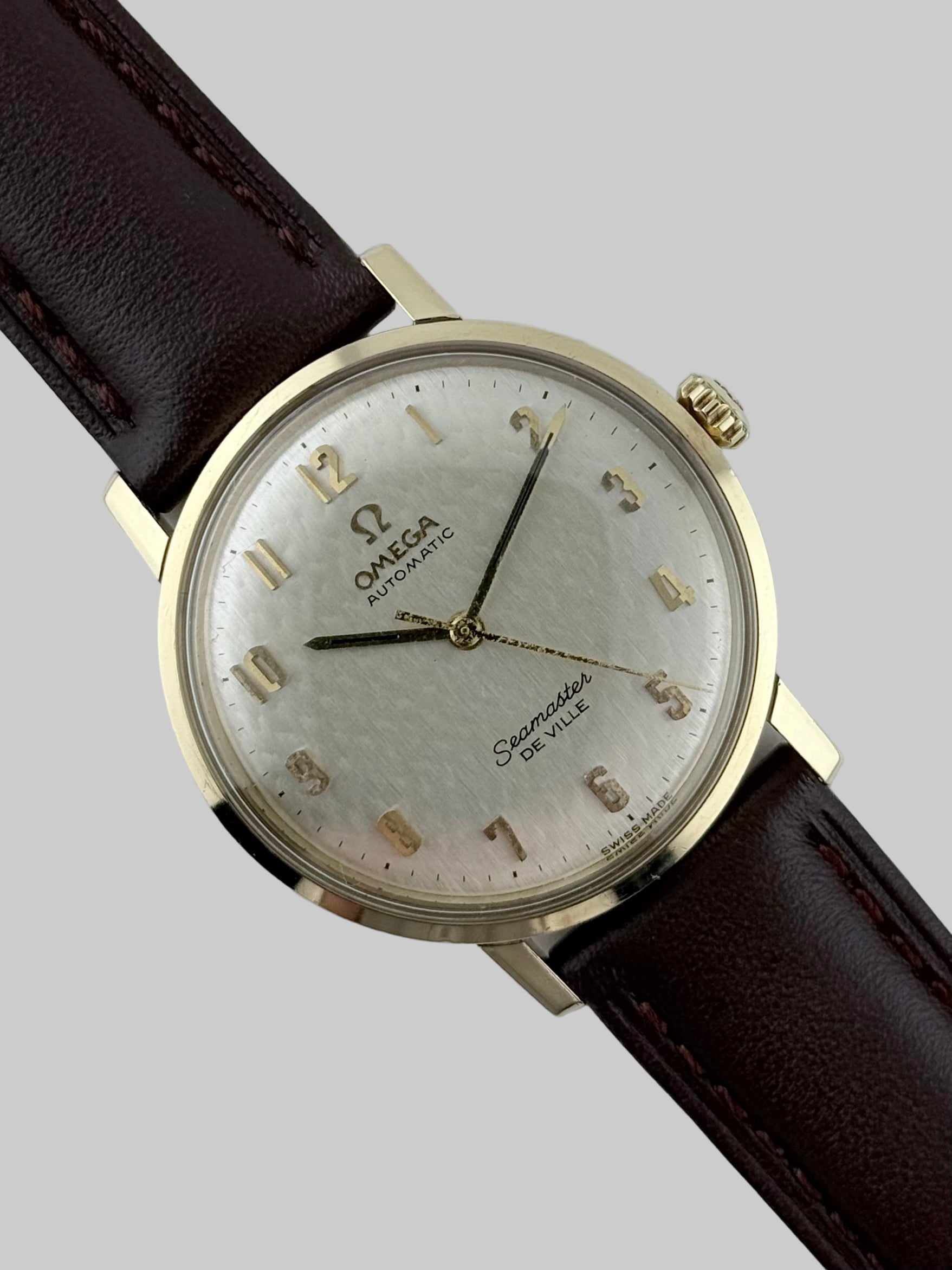 Omega Seamaster De Ville Automatic Fishscale Arabic Dial - 9ct Gold ...