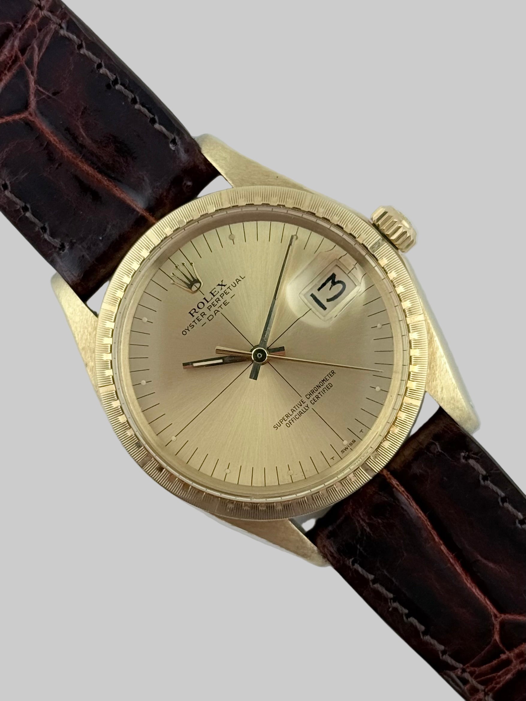Rolex Oyster Perpetual Date Automatic - 1512 - Zephyr Dial - Solid 14c ...
