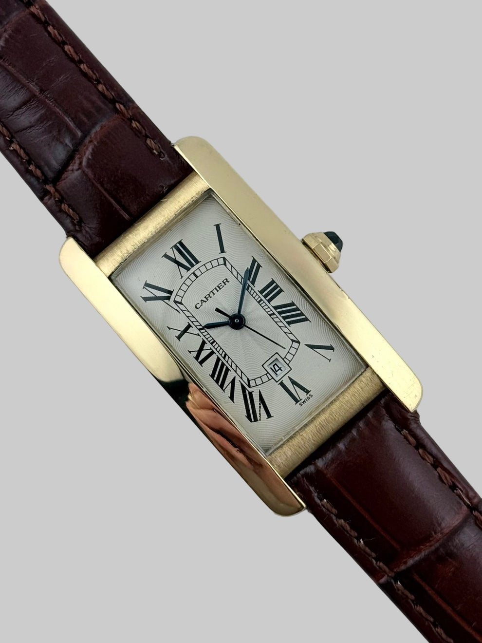 Cartier Tank Americaine Automatic - Solid 18ct Gold - 1725 – The Wrist ...